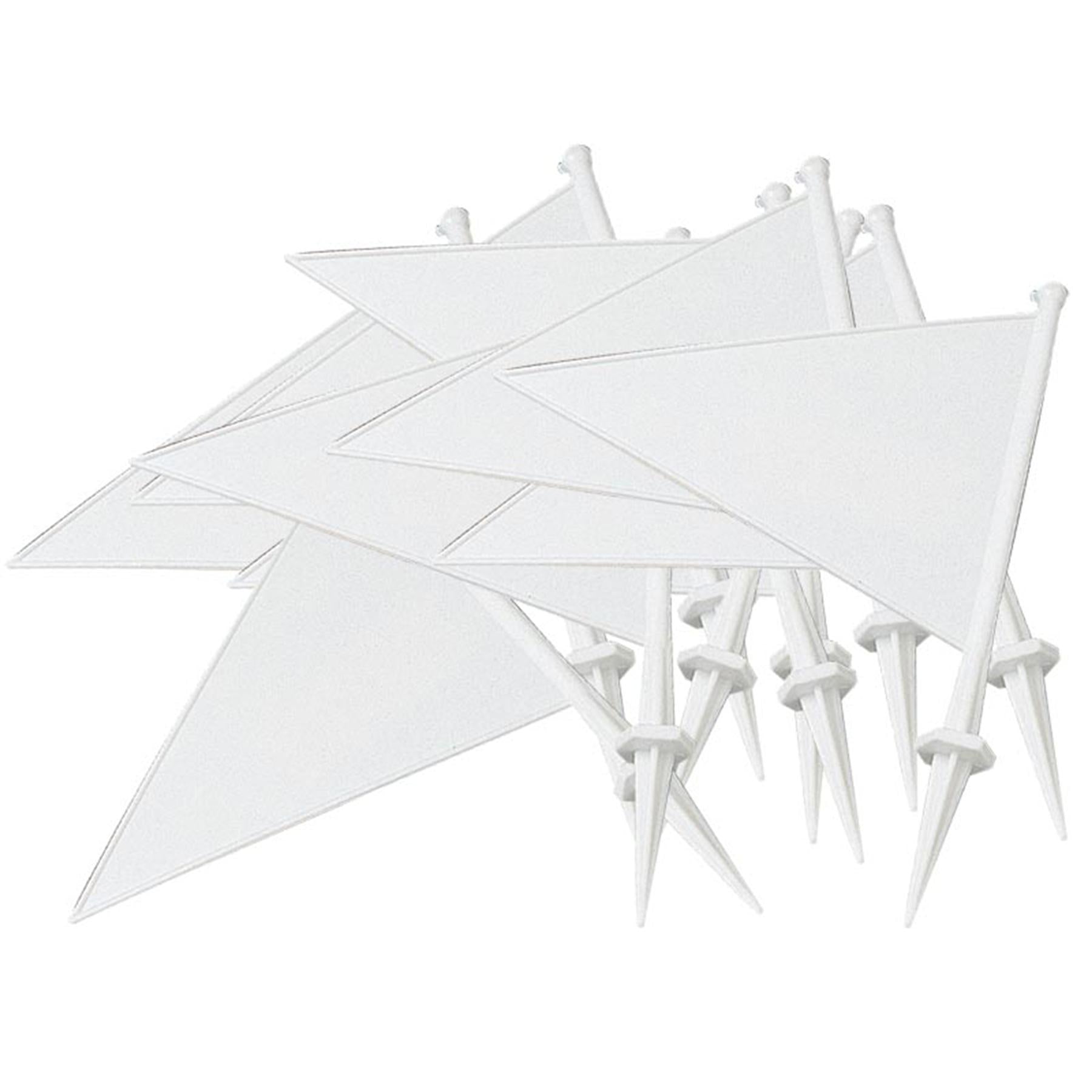Splay White Plastic Boundary Marker Flags. Sport Pitch Markings Pack ...